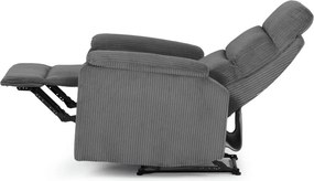 Sedací souprava, polohovací, šedá, manšestrová látka, ASD-C5981 GREY6