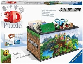 3d puzzle ravensburger 3d puzzle 112869 úložná krabice minecraft 216 dílků