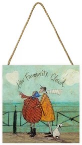 Dřevěný obraz Sam Toft - Her Favourite Cloud, (20 x 20 cm)