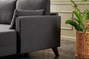 Hanah Home Designová pohovka BELLA antracit pravá 275 cm 825BLC2576