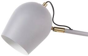 Kovová nástěnná lampa se 2 stínidly světle šedá ESTRELLA Beliani