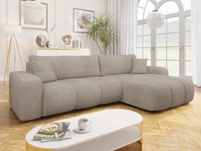 Rohová rozkládací sedačka Larow Maxi Boucle, Potah: Coral 50