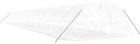 Skleník s ocelovým rámem bílý 120 m² 24 x 5 x 2,3 m 3188104