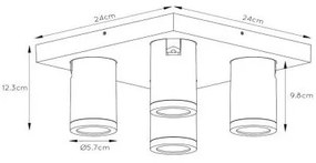 Lucide 09930/20/31 - LED Stmívatelné bodové svítidlo TAYLOR 4xGU10/5W/230V IP44