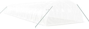 Skleník s ocelovým rámem bílý 72 m² 18 x 4 x 2 m 3188079