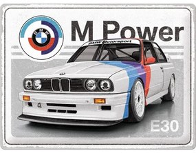 Postershop Plechová cedule: BMW Motorsport M Power E30 - 40x30 cm