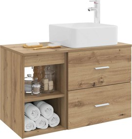 Sada koupelnového nábytku 2 ks Dub artisan Kompozitní dřevo 3403903