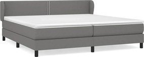 Box spring postel s matrací tmavě šedá 200x200 cm textil 3126190