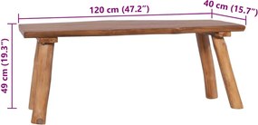 Zahradní lavice 120 cm masivní teakové dřevo 288817