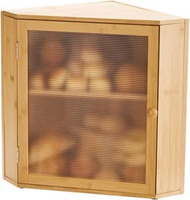 Rohový chlebník na kuchyňskou linku VEVOR, 320x320x425 mm – Přírodní barva dřeva
