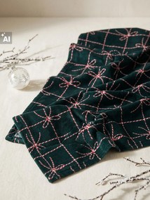 Sinsay - Deka s vánočním potiskem - zelená