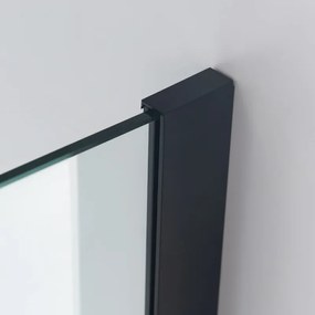 BPS-koupelny 2-dílná sprchová zástěna Walk-in HYD-SH07-D-BL 100x70, černá mat/transparent - bez vaničky