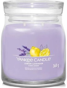 Yankee Candle vonná svíčka Signature ve skle střední Lemon Lavender, 368 g, M