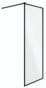 Besco Sprchový kout Walk-In TOCA 90 (100, 110, 120), výška 190 cm Rozměry (cm): šířka: 110, Barva profilů a typ výplně: profily: černá, výplň: transparent