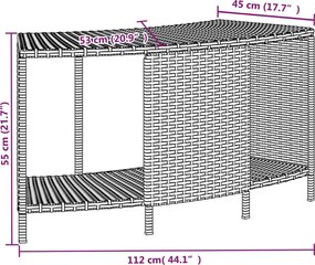 vidaXL Obruba k vířivce polyratan a masivní akáciové dřevo [3270640] Barva: Černá