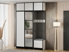 Šatní skříň s nástavcem EDEN 13 bílý + šedý