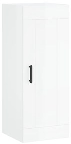 Skříň highboard bílá s vysokým leskem 34,5x34x180 cm kompozit,  3200139