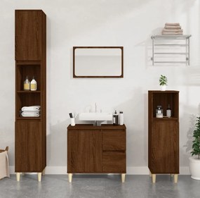 vidaXL Koupelnová skříňka 30 x 30 x 190 cm kompozitní dřevo [819791] Barva: Černá