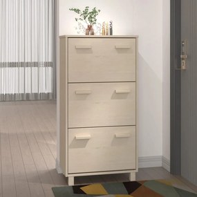 Botník HAMAR medově hnědý 59,5 x 35 x 117 cm masivní borovice 340512