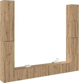 Nástěnné TV skříňky 6 ks dub artisan kompozitní 3328988