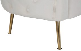 Designová pohovka Pahkakino 127 cm krémová / zlatá
