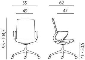 Antares Vision kancelářská židle - černá/oranžová