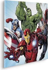 Komar Nástěnný obraz na rámu Marvel Avengers Teampower 60 x 60 cm