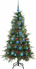 Umělý Skládací Vánoční Strom s stojanem Zelená 150 cm PE a PVC 3397413