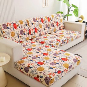Elastický potah s barevným potiskem na velký sedadlový polštář a opěradlové polštáře pohovek či křesel Barva: 20, Rozměry: sedadlový polštář