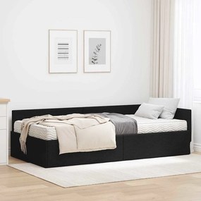Rohový rám postele s matrací Jiný s čelo 2 ks Zelená textil 3393607