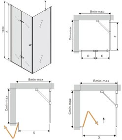 Mexen Lima sprchový kout 80x60cm, 6mm sklo, chromový profil-čiré sklo, 856-080-060-01-00