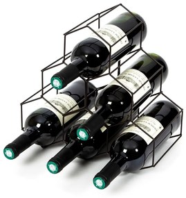 Černý stojan na víno Compactor RackMAT