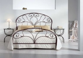 Nábytek ATIKA s.r.o. Kovová postel  KLAUDIE Povrchová úprava: stříbrná RAL 9006, Rozměr: 180 x 200 cm