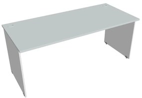 Stůl pracovní rovný 180 cm - Hobis Gate GS 1800 Dekor stolové desky: šedá, Dekor lamino podnože: bílá
