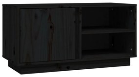 814468 vidaXL TV skříňka černá 80x35x40,5 cm masivní borové dřevo