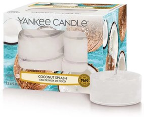 Yankee Candle - čajové svíčky Coconut Splash (Kokosové osvěžení) 12 ks