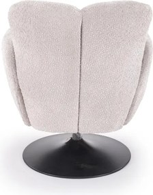 Relaxační otočné křeslo FRESH — kov, látka, béžová
