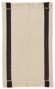 ferm LIVING Vlněná rohožka Kelim Coffee 50 x 70 cm, béžová barva, textil