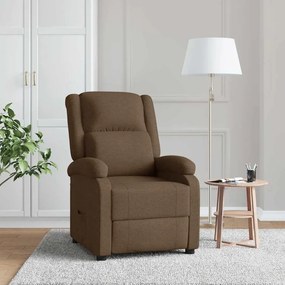 Polohovací křeslo hnědé textil 340183