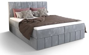 Manželská postel Boxspring 140 cm Barack Comfort (světlomodrá) (s matrací a úložným prostorem). 1055783