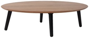 OnaDnes -20% Dřevěný konferenční stolek RAGABA CONTRAST OVO 110 x 70 cm s černou podnoží