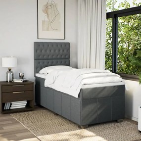 Box spring postel s matrací tmavě šedá 90x190 cm textil 3291531