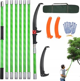 Pila Na Větve S Teleskopickým Hákem Ruční Dvě Čepele 8 m 800 cm