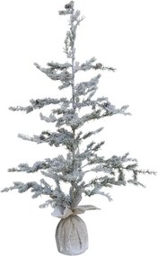 Zasněžený vánoční borovicový stromek v jutě a se šiškami Pine Tree - 55*120 cm