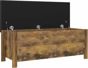 Úložný box s poduškou kouřový dub 105x40x45cm kompozitní dřevo 326776