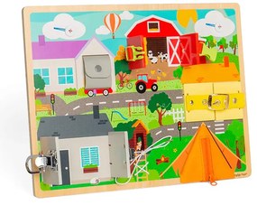 Bigjigs Toys Motorická deska každodenních dovedností