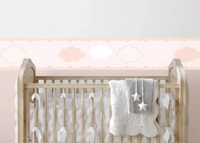 Dětská samolepící bordura na zeď Růžové Mraky | 5 m x 13.8 cm | DWBD8059