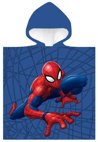 Aptex DĚTSKÝ BAVLNĚNÝ PONČO RUČNÍK S KAPUCÍ SPIDERMAN 50X100 CM VZOROVANÝ