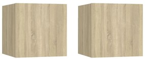Noční stolky 2 ks dub sonoma 30,5 x 30 x 30 cm kompozitní dřevo 3079716
