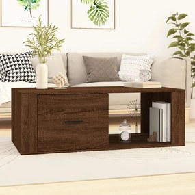 Konferenční stolek hnědý dub 100x50,5x35 cm kompozitní dřevo - Default Title